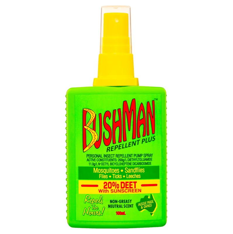 BUSHMAN Plus UV Insect Repellent 100ml Pump Spray — Aussie Digger ...